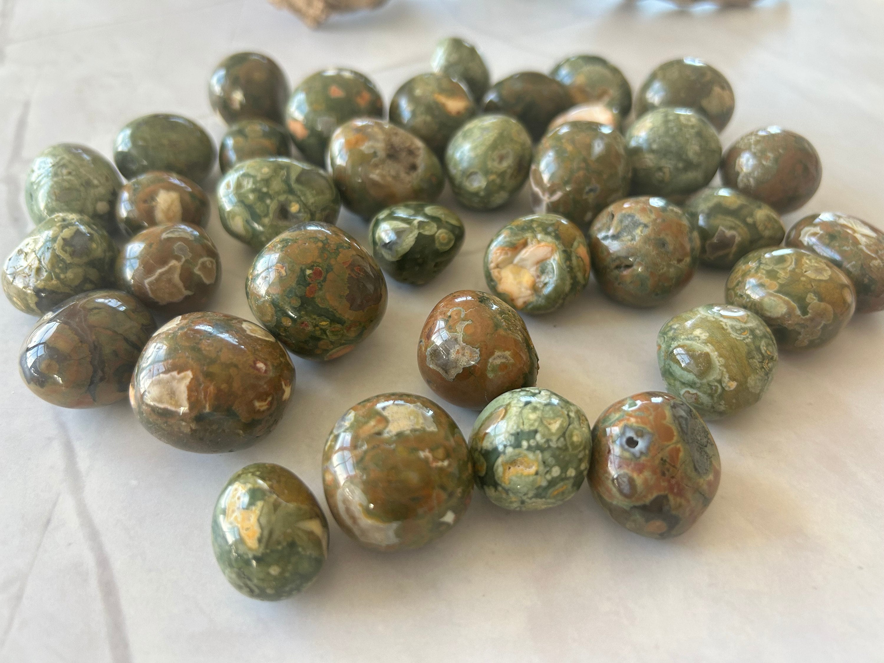 Rainforest Jasper Rhyolite Tumbled Stone Rainforest Jasper Pocket Stone ...