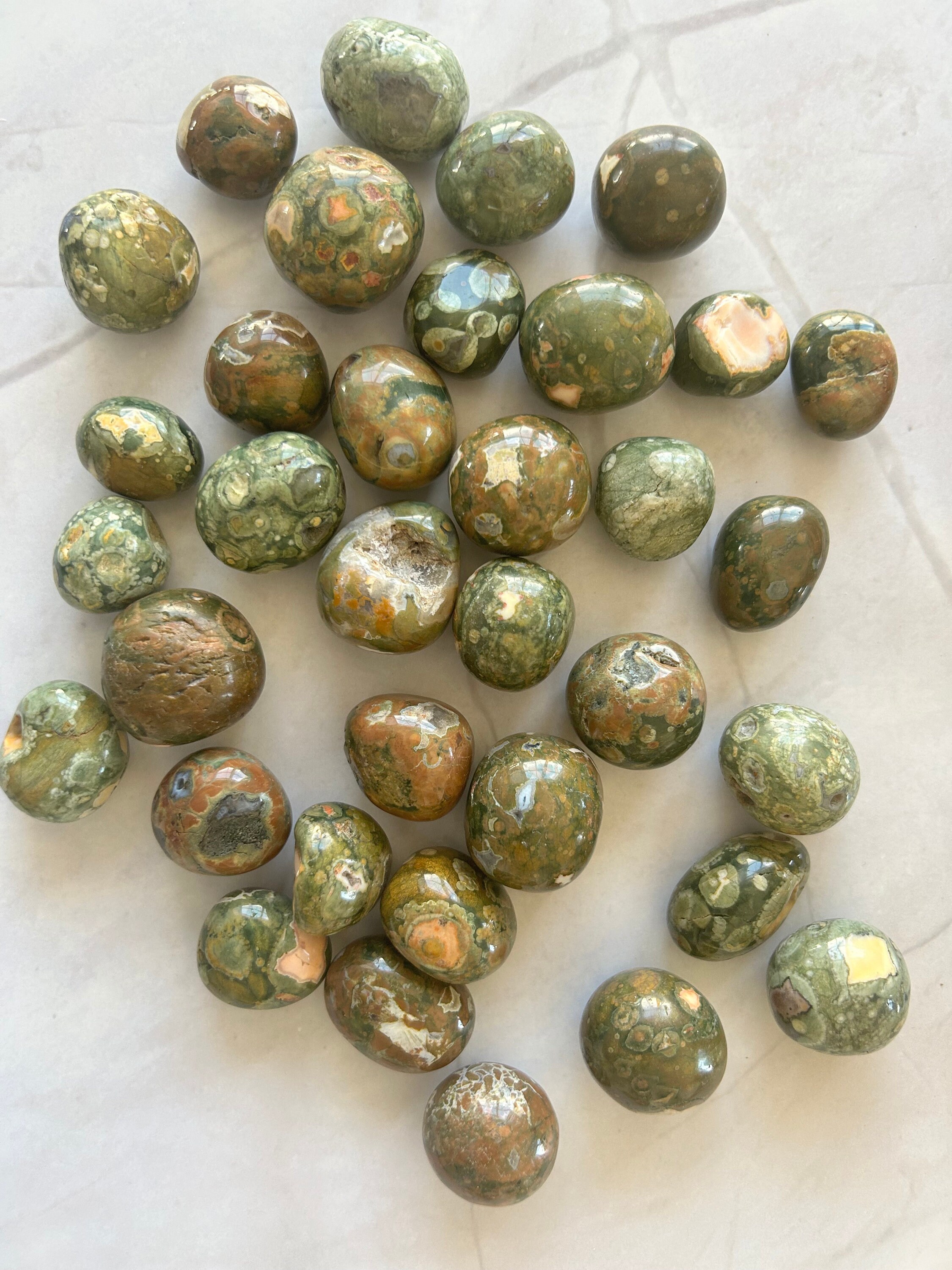 Rainforest Jasper Rhyolite Tumbled Stone Rainforest Jasper Pocket Stone ...