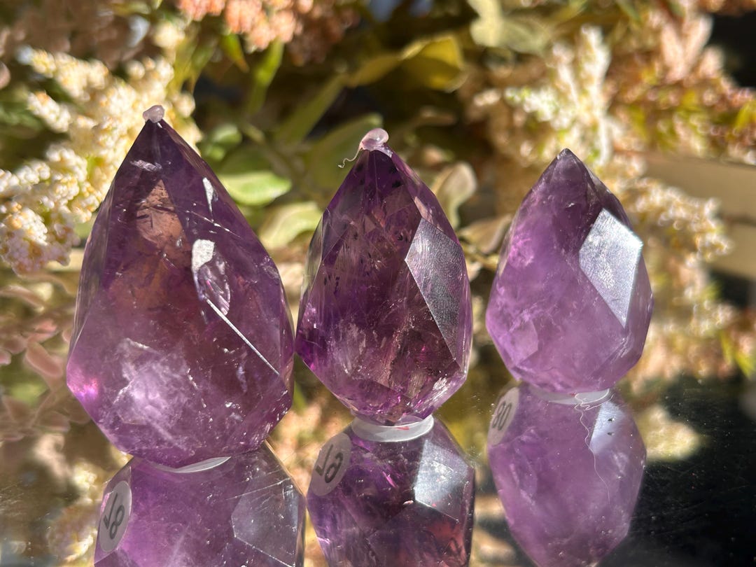 Amethyst Faceted Egg From Brazil Crystal Egg Carving Amethyst Egg ...