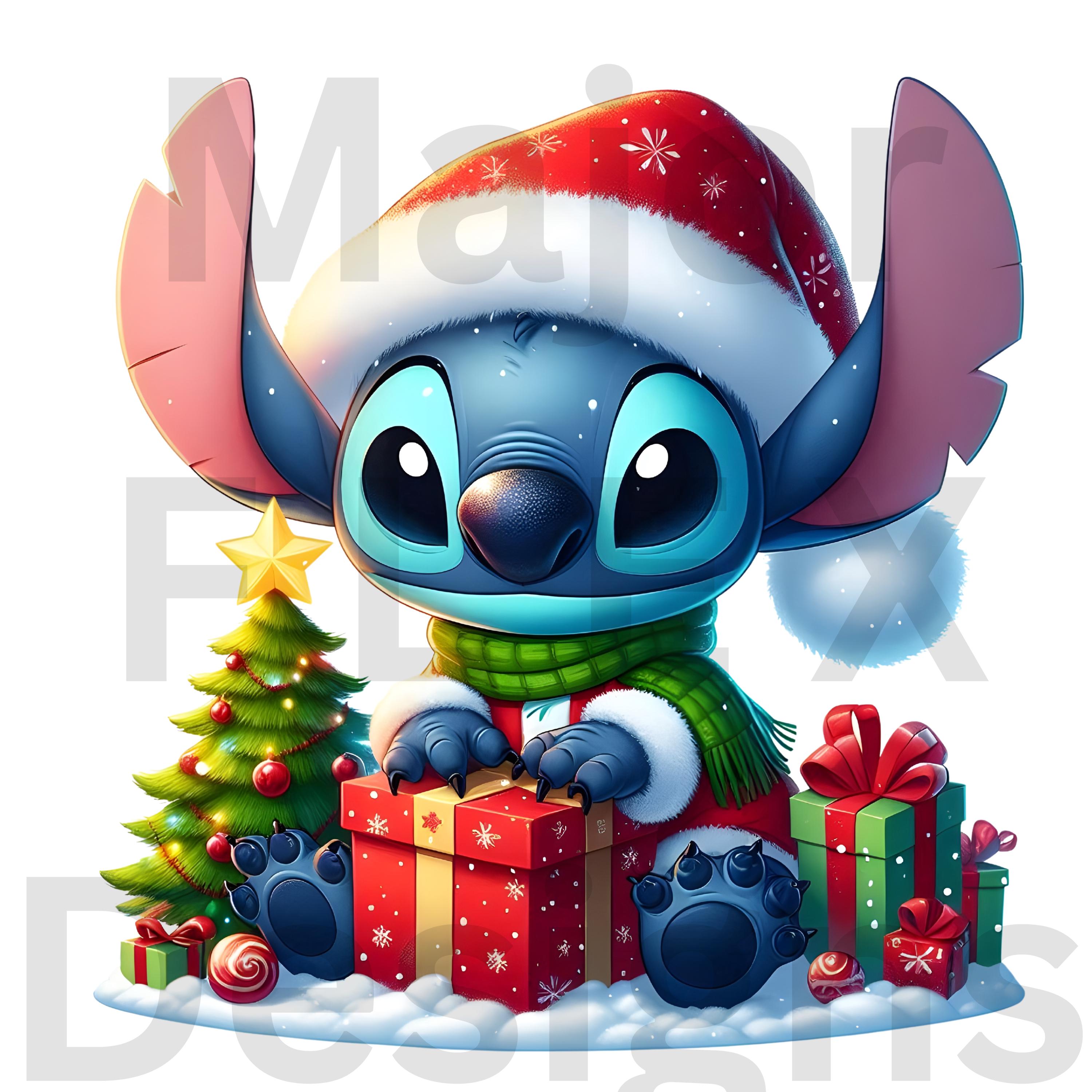 Christmas Stitch Clipart, Disney Christmas Design, Stitch Sublimation ...