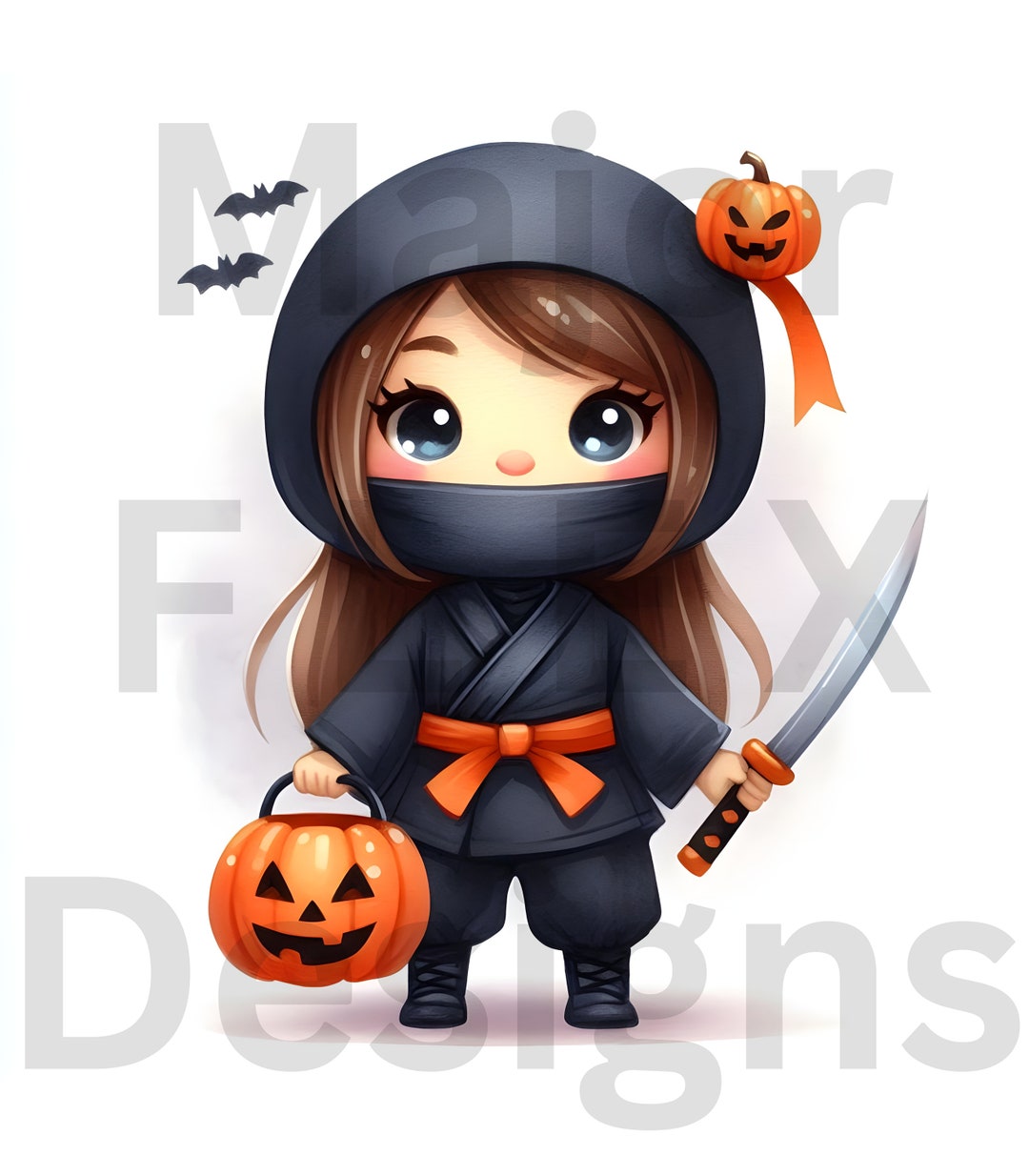 Cute Ninja Png, Ninja Halloween Costume, Halloween Design, Transparent ...
