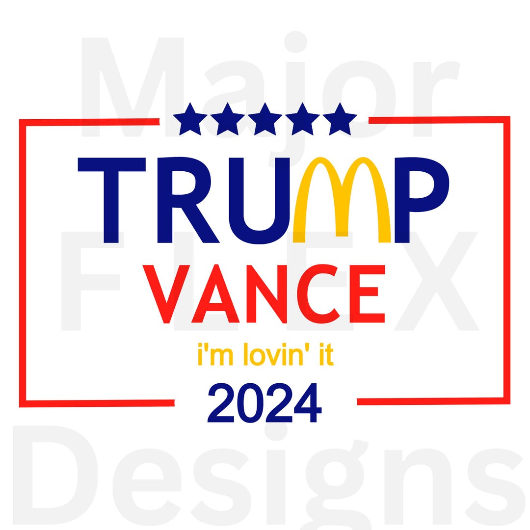 Trump Mcdonalds PNG, Trump Vance Mcdonalds Clipart, Trump Sublimation ...