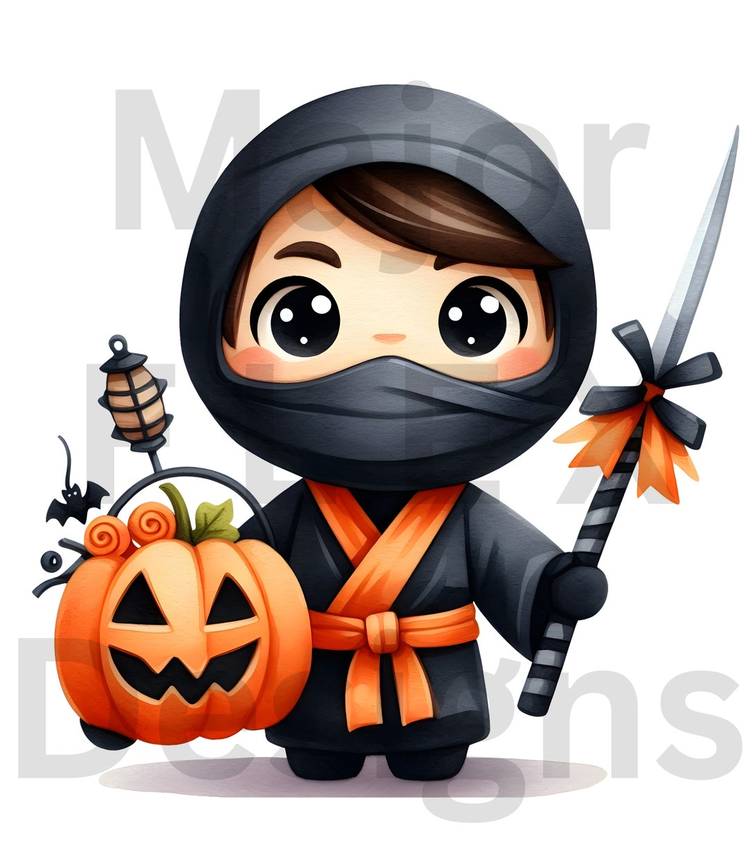 Cute Ninja Png, Ninja Halloween Costume, Halloween Design, Transparent ...