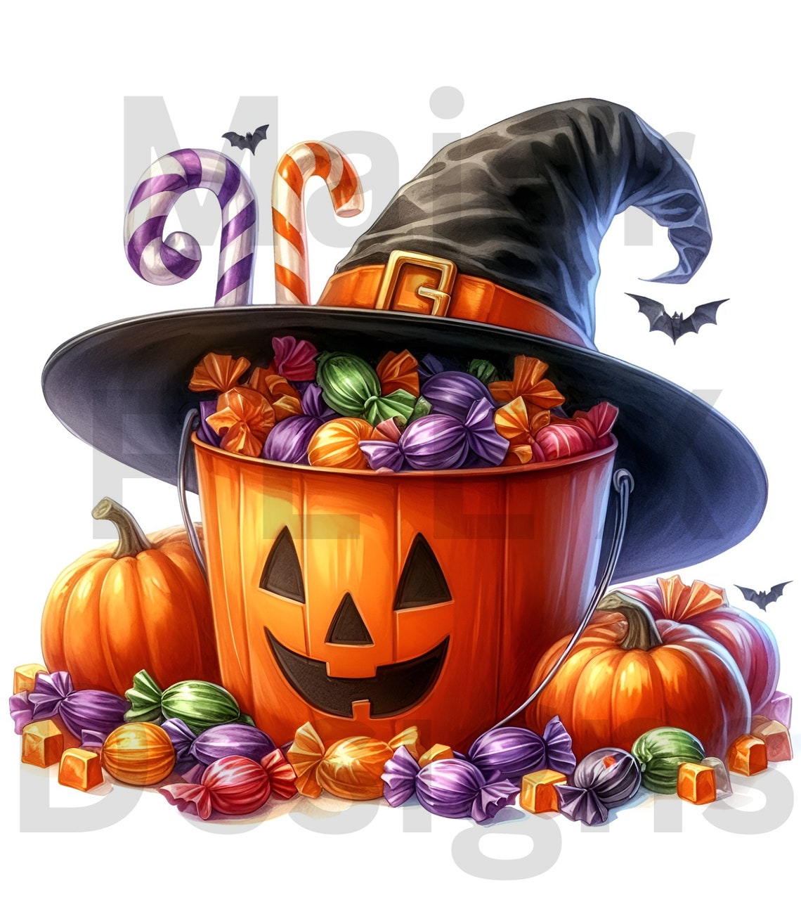 Halloween Candy Png, Candy Bucket Png, Halloween Design, Transparent ...