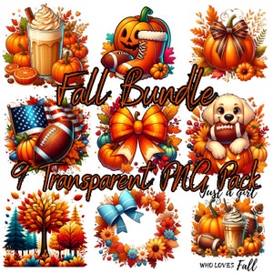 Fall Png Bundle, Autumn Bundle Png, Png Sublimation Designs, Pumpkin ...