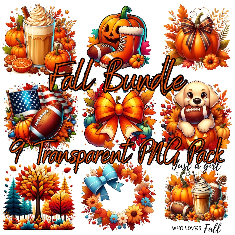 Fall Png Bundle, Autumn Bundle Png, Png Sublimation Designs, Pumpkin ...
