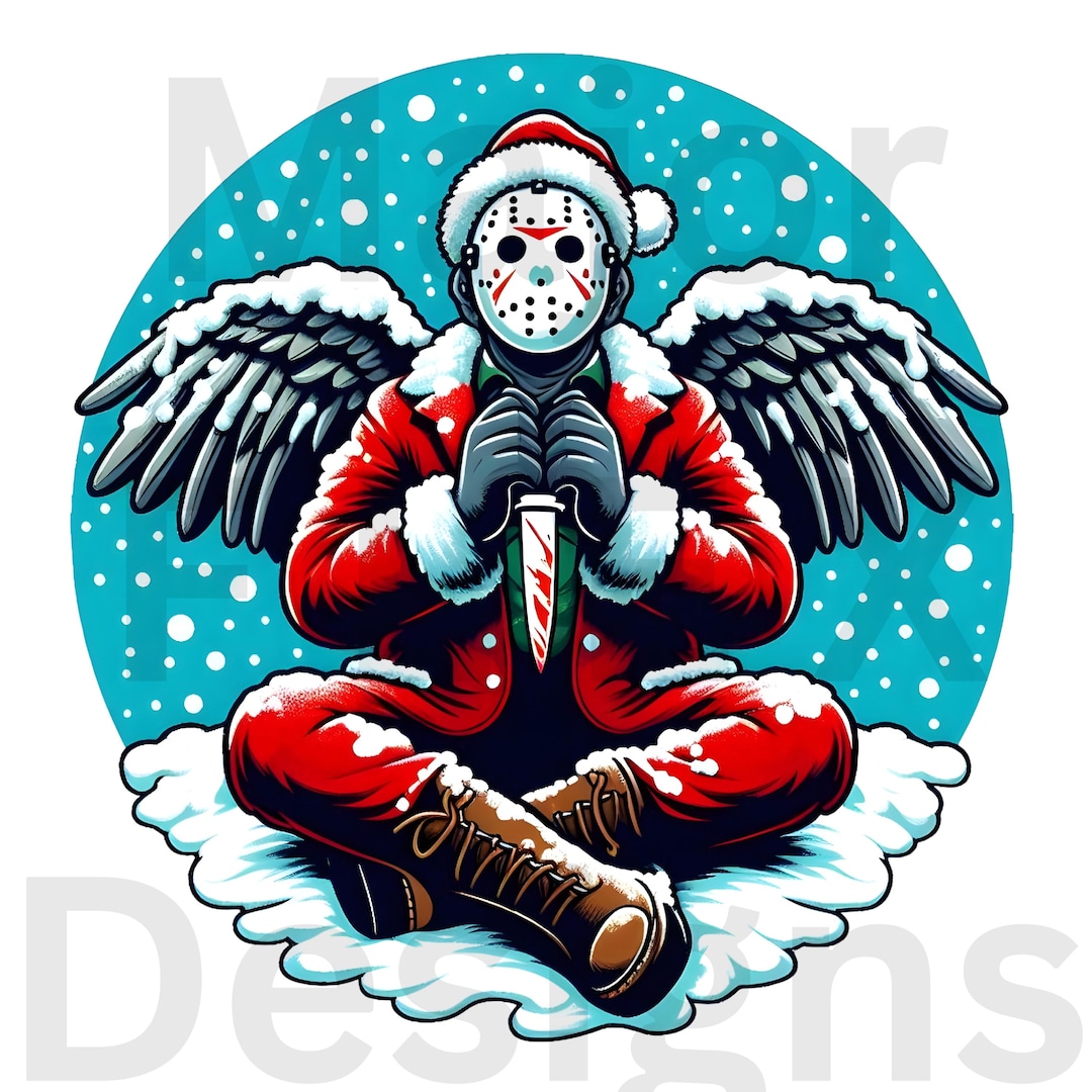 Christmas Jason Clipart PNG, Jason Voorhees Christmas Design, Creepy ...
