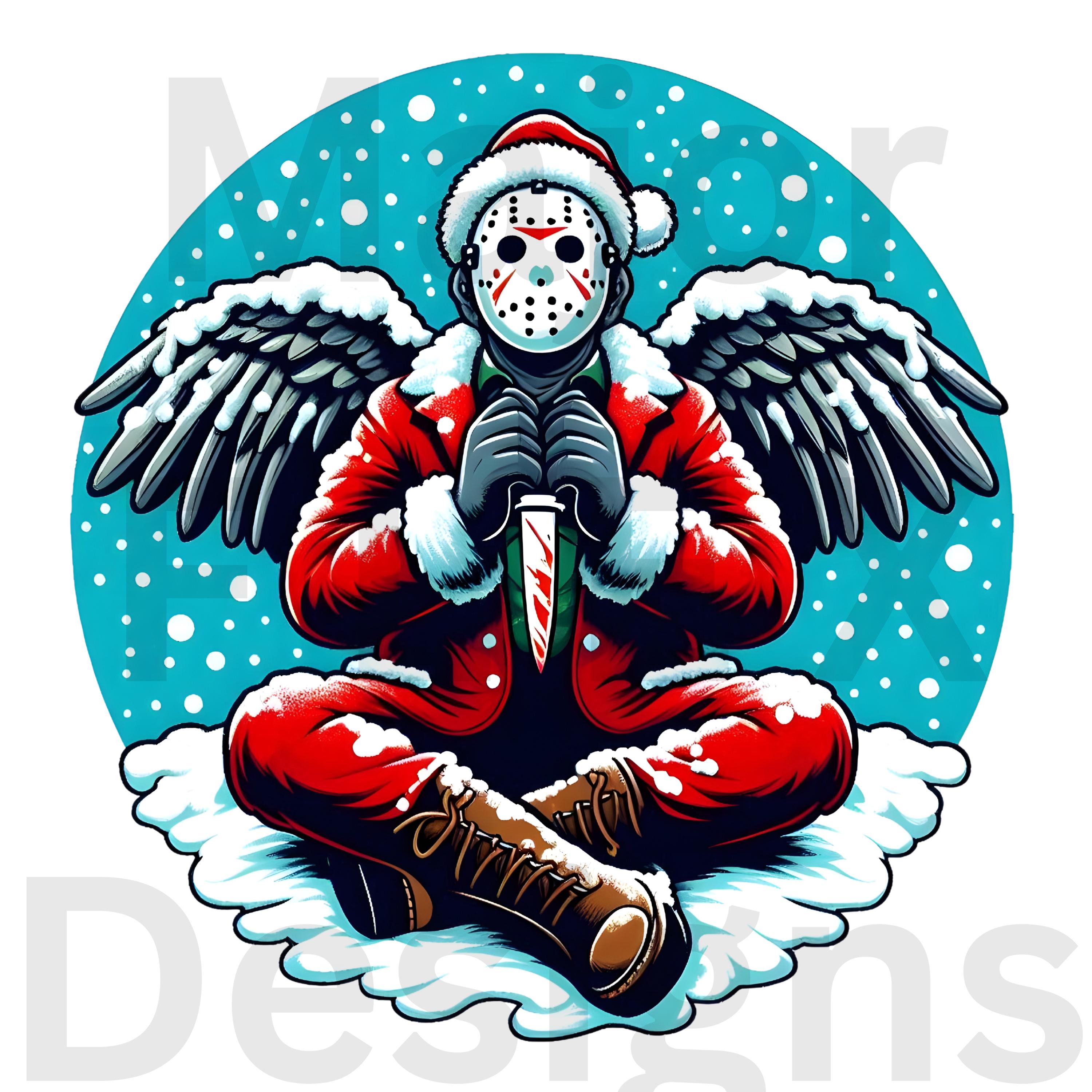 Christmas Jason Clipart PNG, Jason Voorhees Christmas Design, Creepy ...