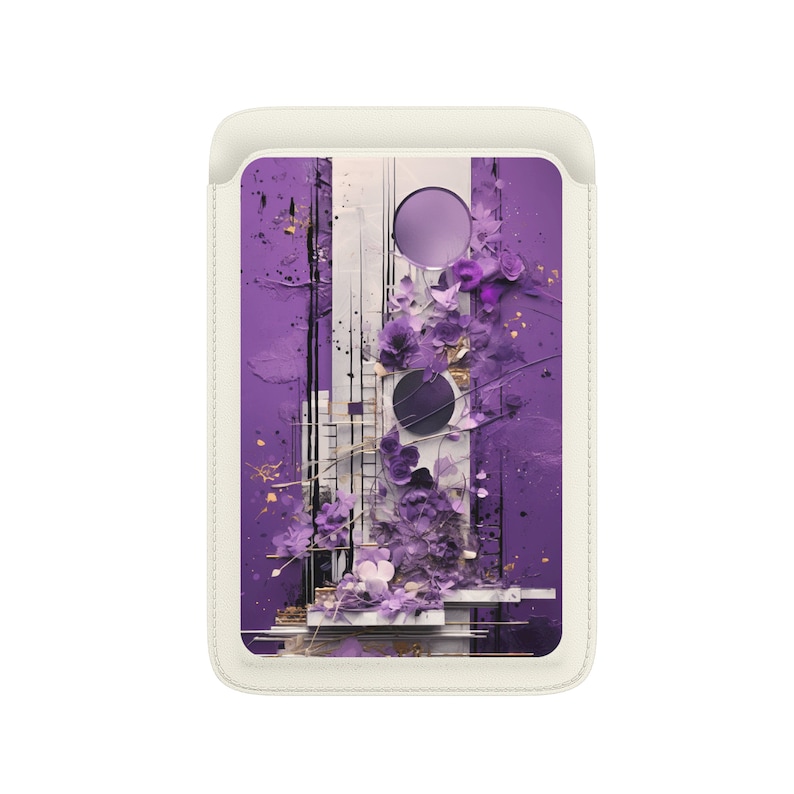 Violet Magsafe Wallet, Magnetic Lavander Color Wallet Compatible With ...