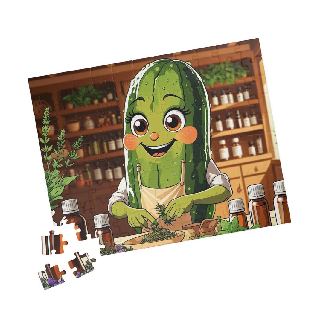 Cute Cucumber Puzzle - Fun for Kids and Adults, Gift for Food Lovers ...