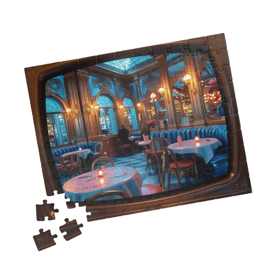 Charming Bistro Puzzle: Cozy Restaurant Scene Art - Family Game Night ...