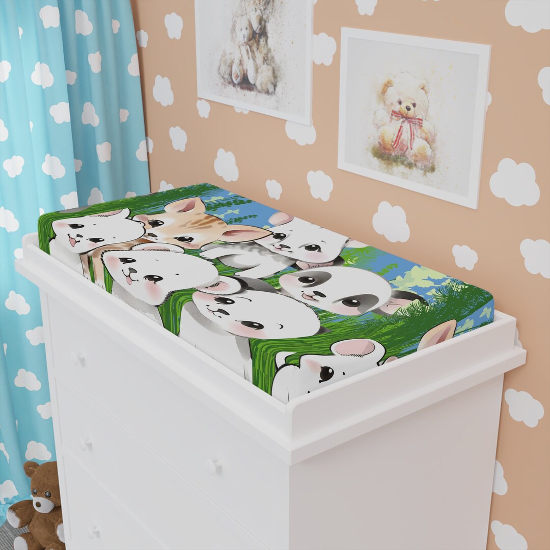Cute Little Baby Animals Baby Changing Pad Cover - Etsy