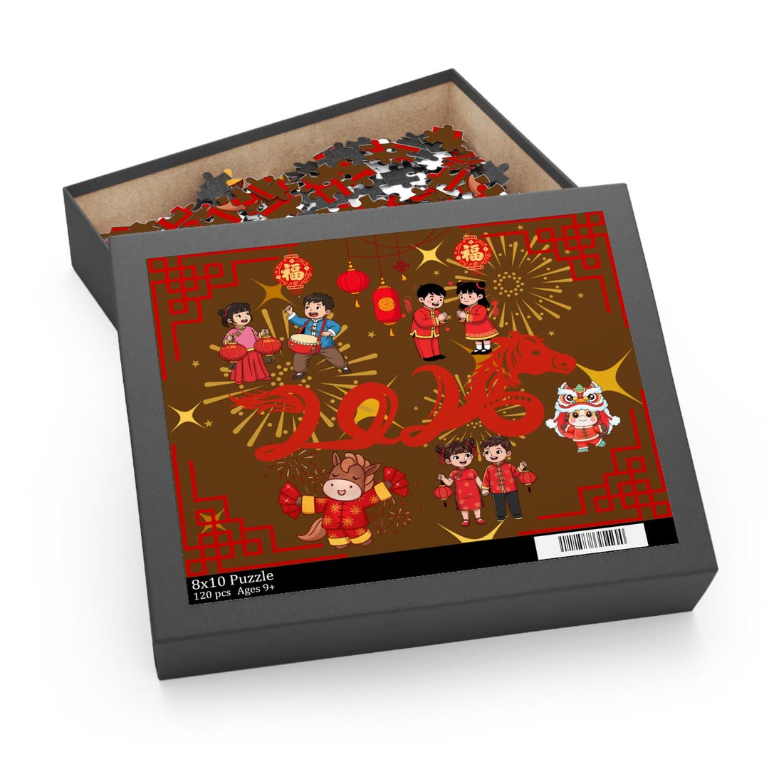 Chinese New Year Family Celebration Puzzle | 120-500 Piece - Etsy