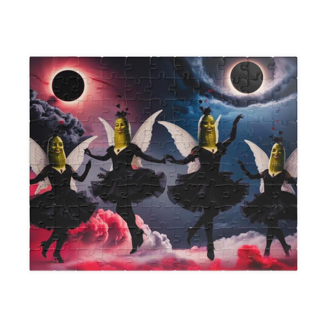 Whimsical Pickle Fairy Puzzle - Fun Gift for Puzzle Lovers, Unique Home ...