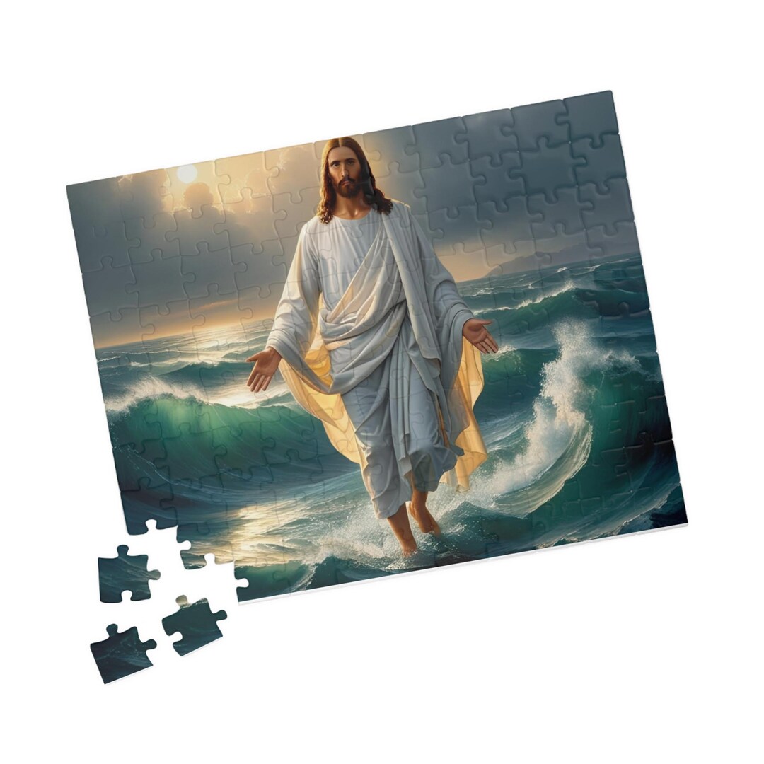 Jesus Walking on Water Puzzle, Faith-based Design, Spiritual Gift ...