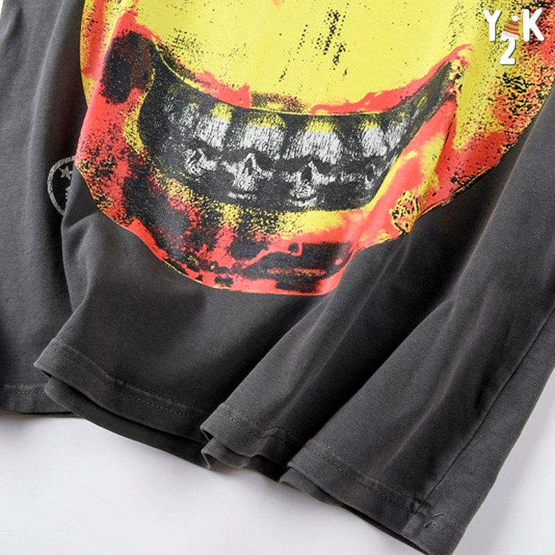 Hellstar Face Tee Short Sleeved Top Washed T-shirt High - Etsy