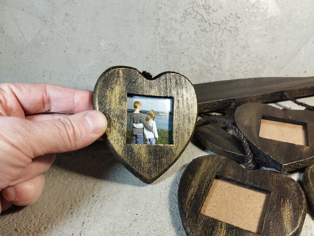 Wall Photo Holder | Natural Wood Photo Frame | Photo Memory Frame Wall ...