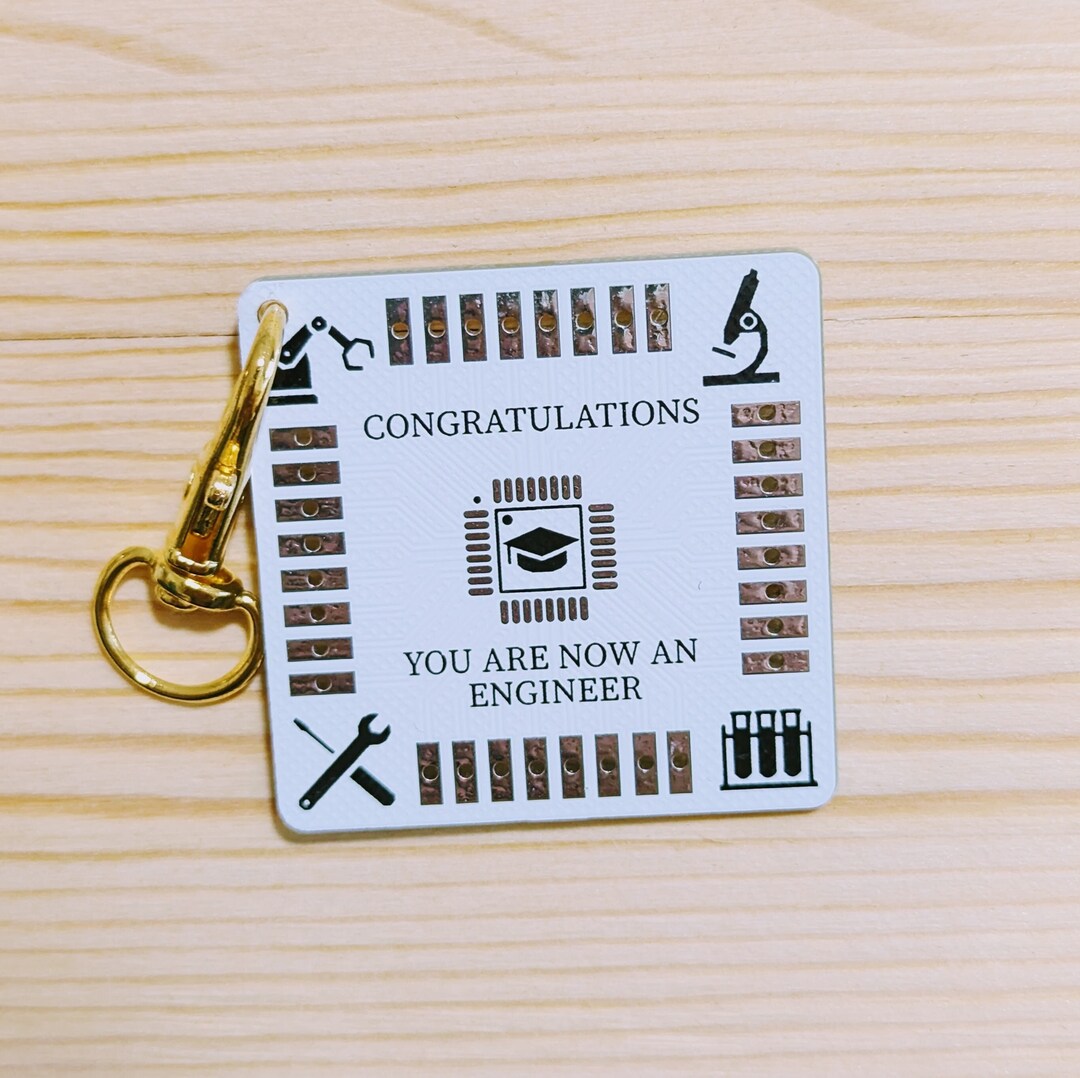 Personalized Engineer Graduation Gift PCB Keychain With Laser Engraving ...
