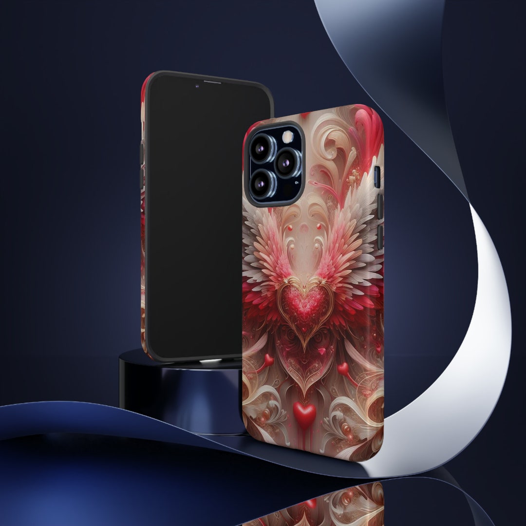 Valentine Angel Wings With Heart Phone Case - Etsy