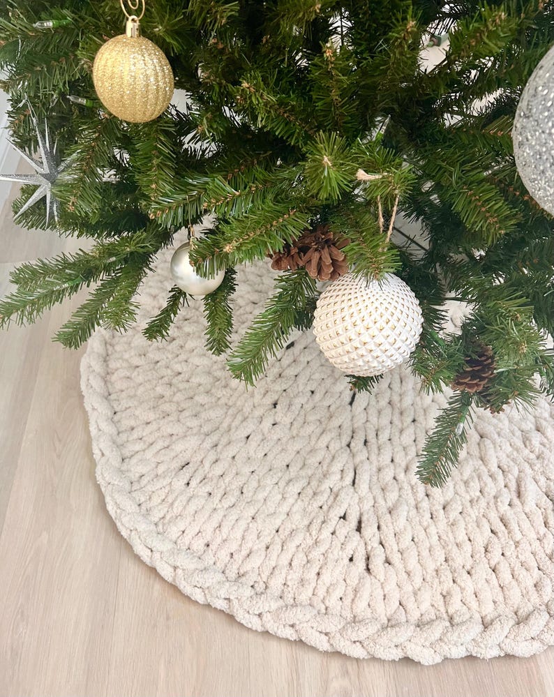 Chunky Knit Tree Skirt - Etsy