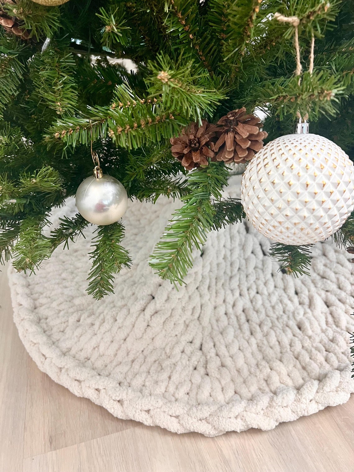 Chunky Knit Tree Skirt - Etsy