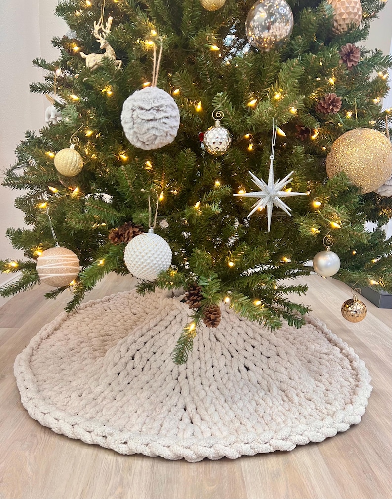 Chunky Knit Tree Skirt - Etsy