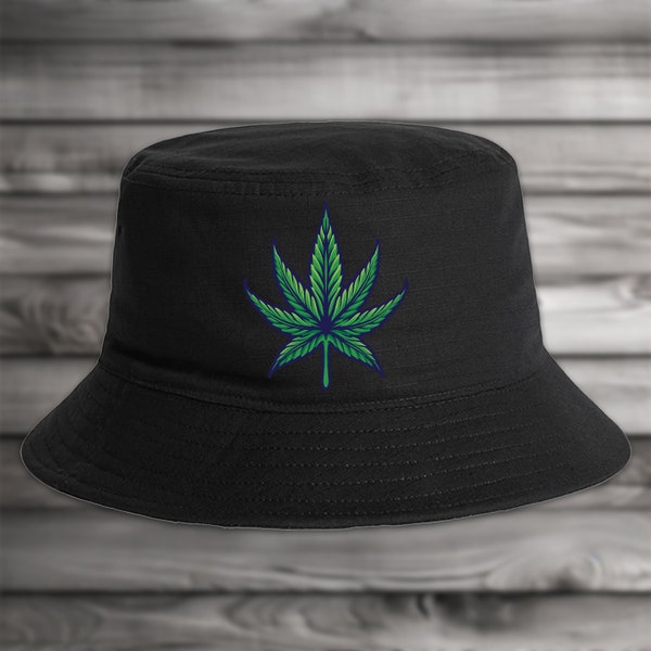 Marijuana Bucket Hat - Etsy UK