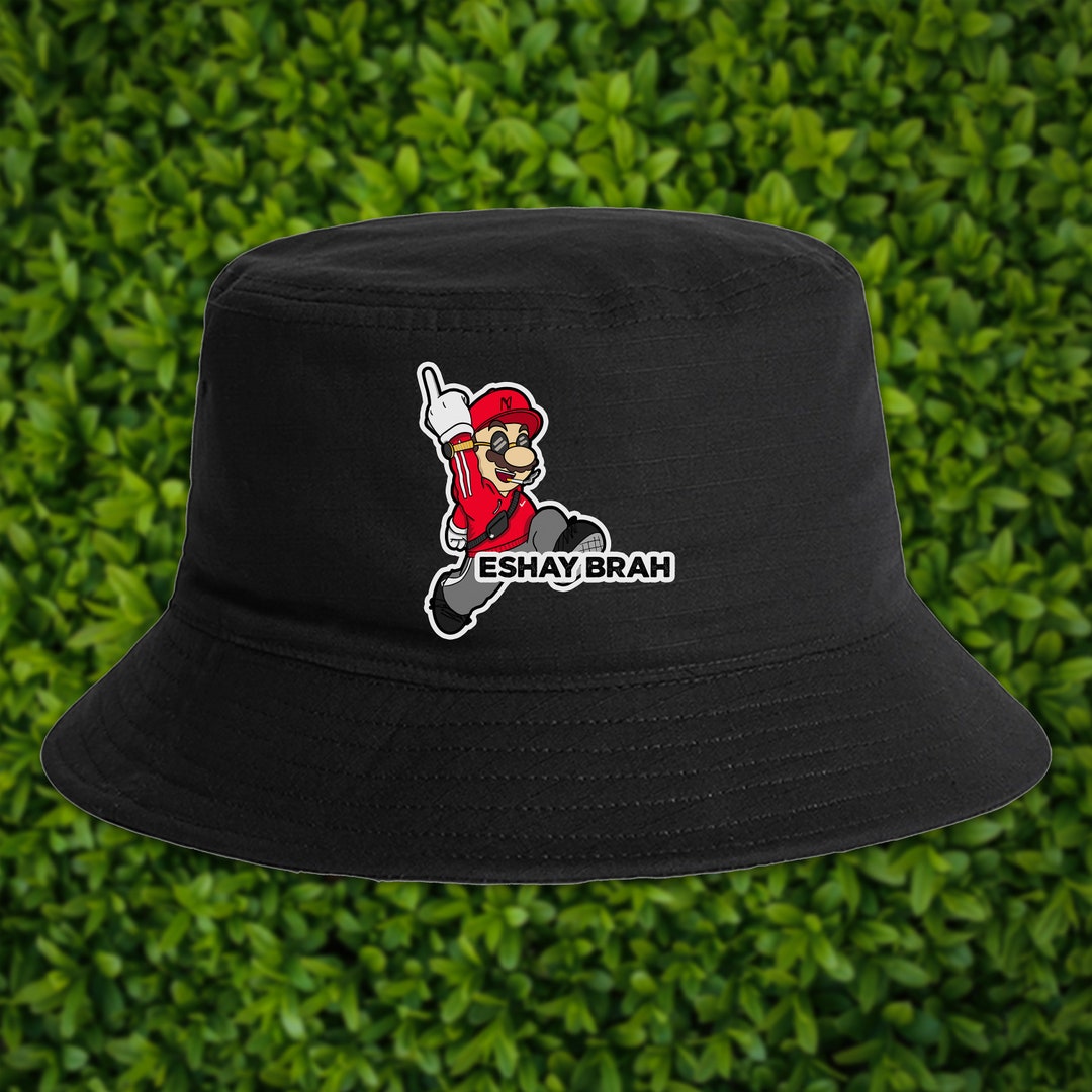 Eshay Brah Mario Bucket Hat Summer Fun Cool Aussie Meme Funny Bogan 4x4 ...
