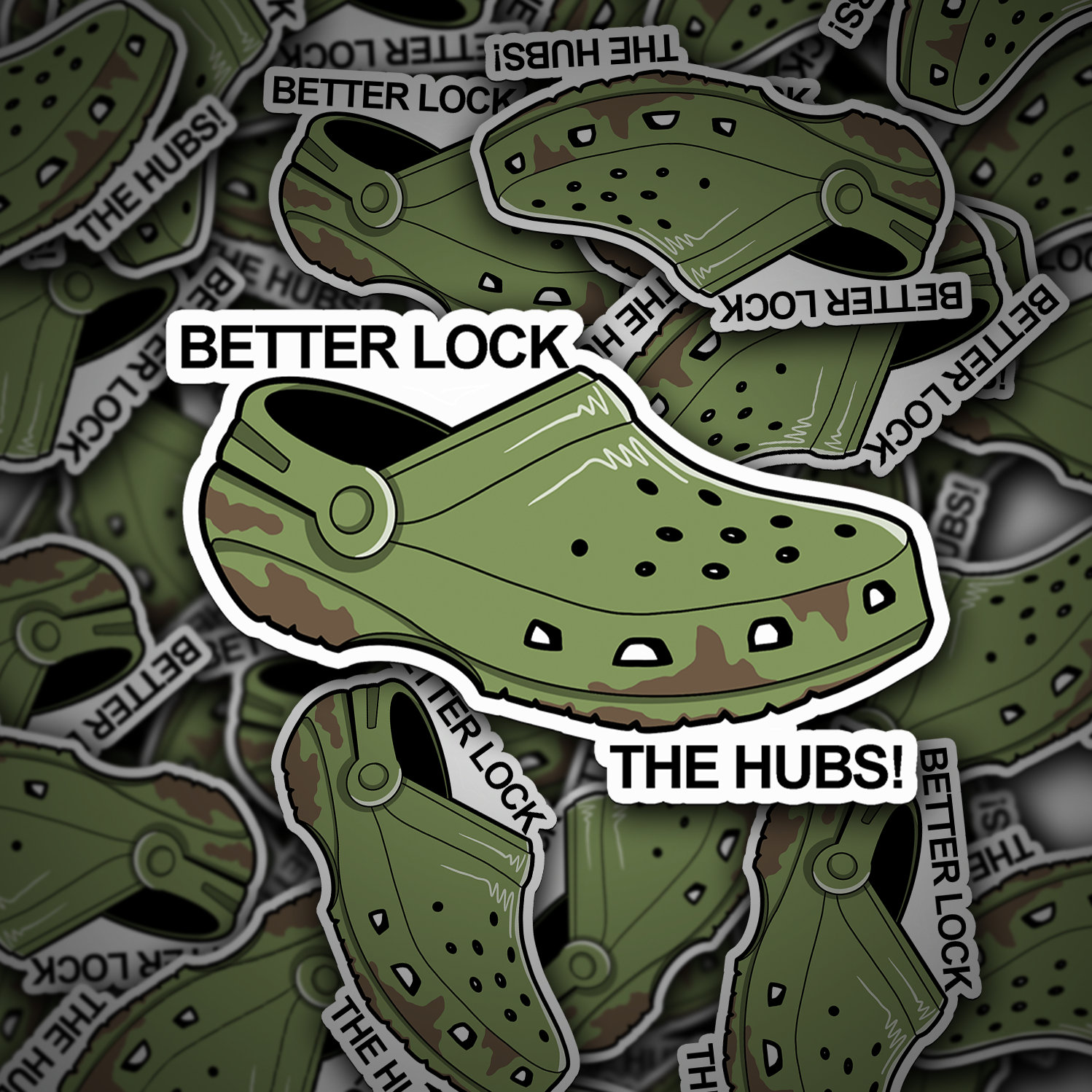 Croc Shoe Lock the Hubs Vinyl Sticker Car Truck Decal - Etsy