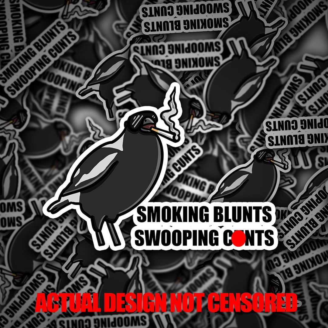 Magpie Smoking Blunts Swooping Cnts Vinyl Sticker Australia Aussie ...