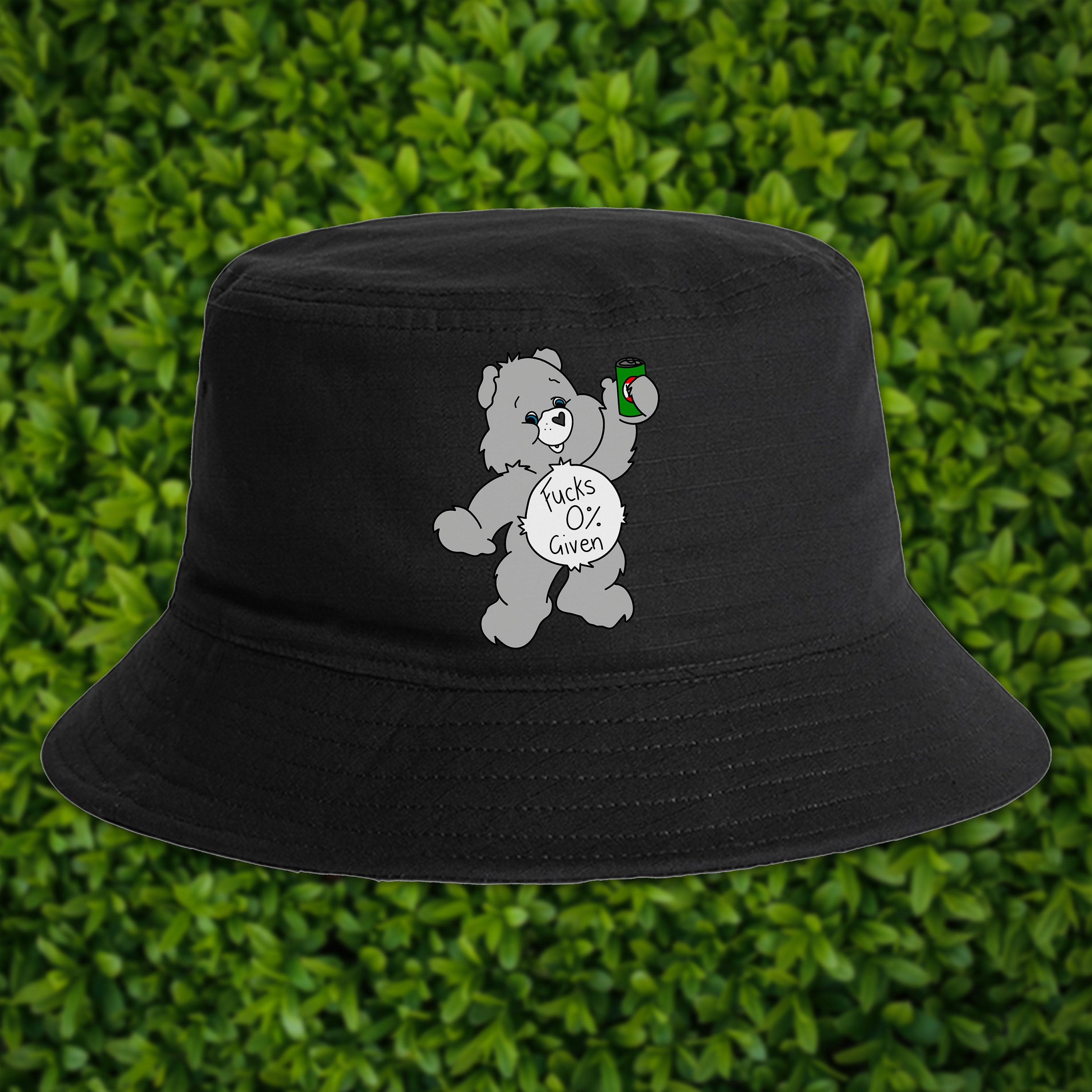 No Fcks Care Bear Bucket Hat Summer Fun Cool Aussie Meme - Etsy