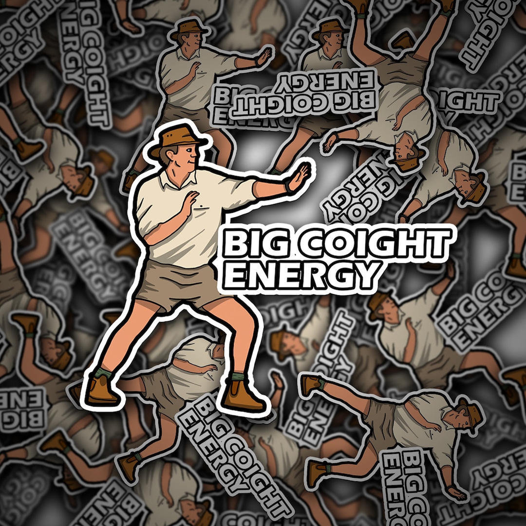 Russell Coight Power Stance Big Coight Energy Vinyl Sticker - Etsy