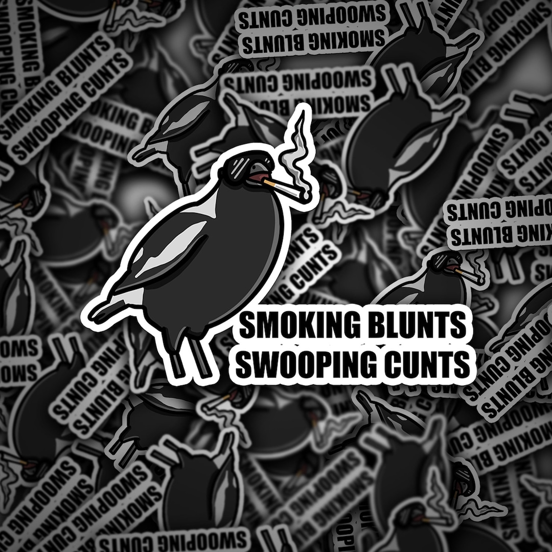 Magpie Smoking Blunts Swooping Cnts Vinyl Sticker Australia - Etsy