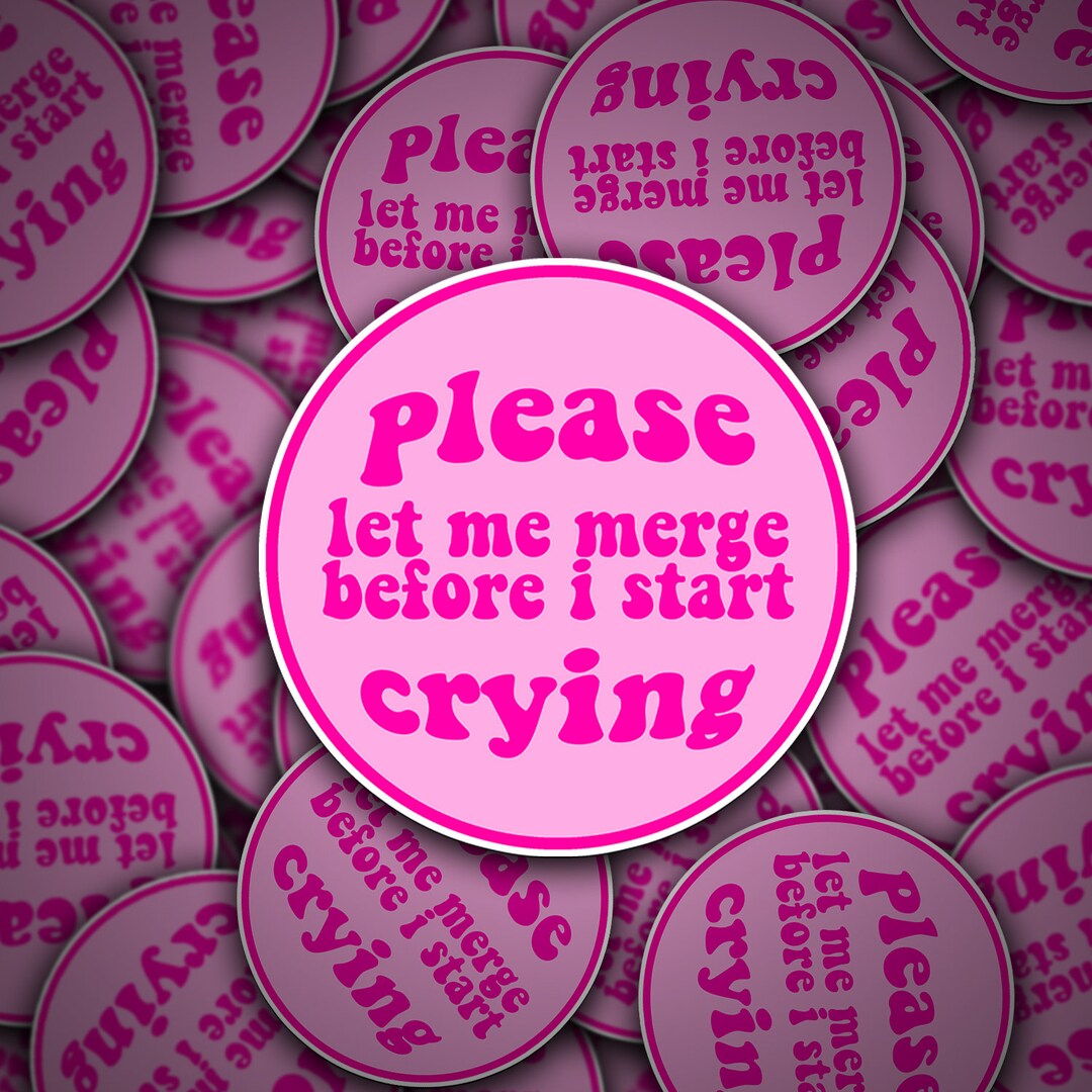 Merge Crying Black Pink Vinyl Sticker Car Decal Cool Funny - Etsy
