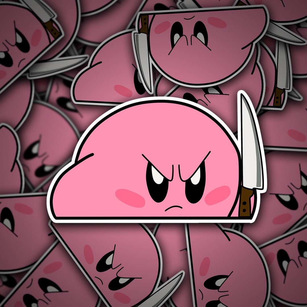 Angry Peeking Kirby Vinyl Sticker Funny Car Sticker 4x4 4WD Aussie Meme ...