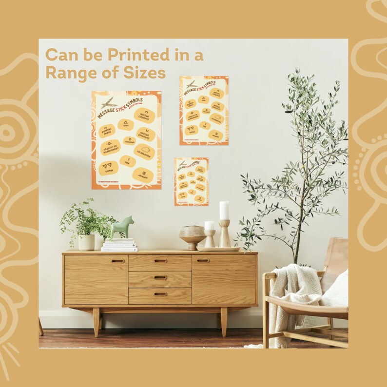 DIGITAL Message Stick Symbols Poster and Flash Cards / Aboriginal ...