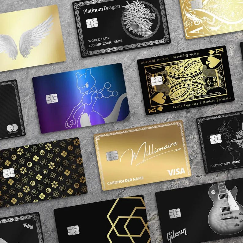 DIY Custom Signature Metal Credit Card / Debit Cards Kit Convert Your ...