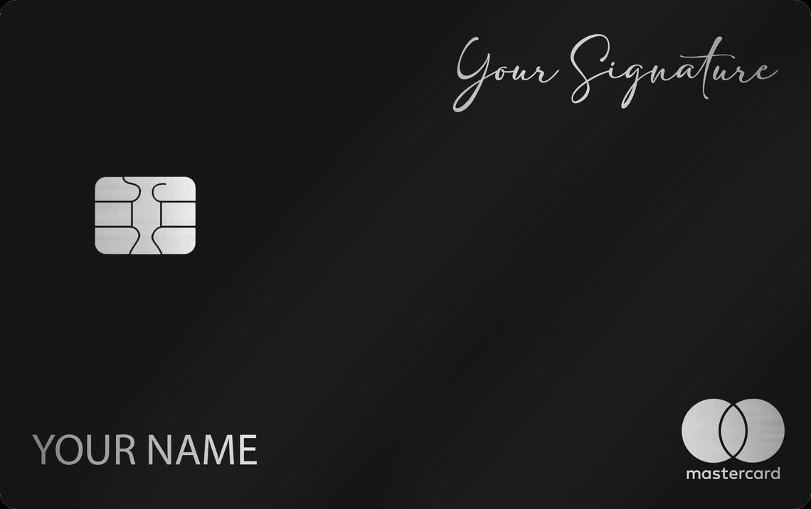 DIY Custom Signature Metal Credit Card - Etsy