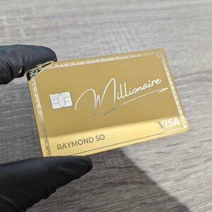 DIY Custom 24K Gold Millionaire Metal Credit Card - Etsy