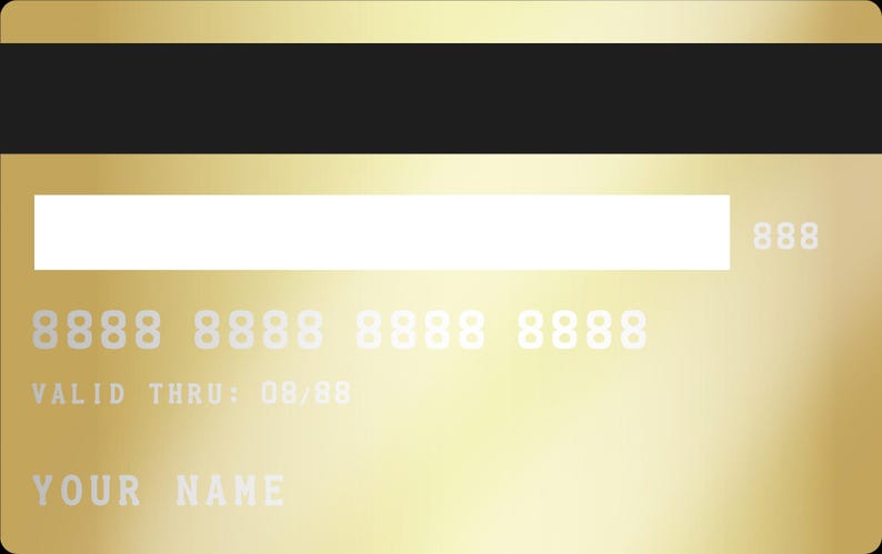 DIY Custom 24K Gold Millionaire Metal Credit Card - Etsy