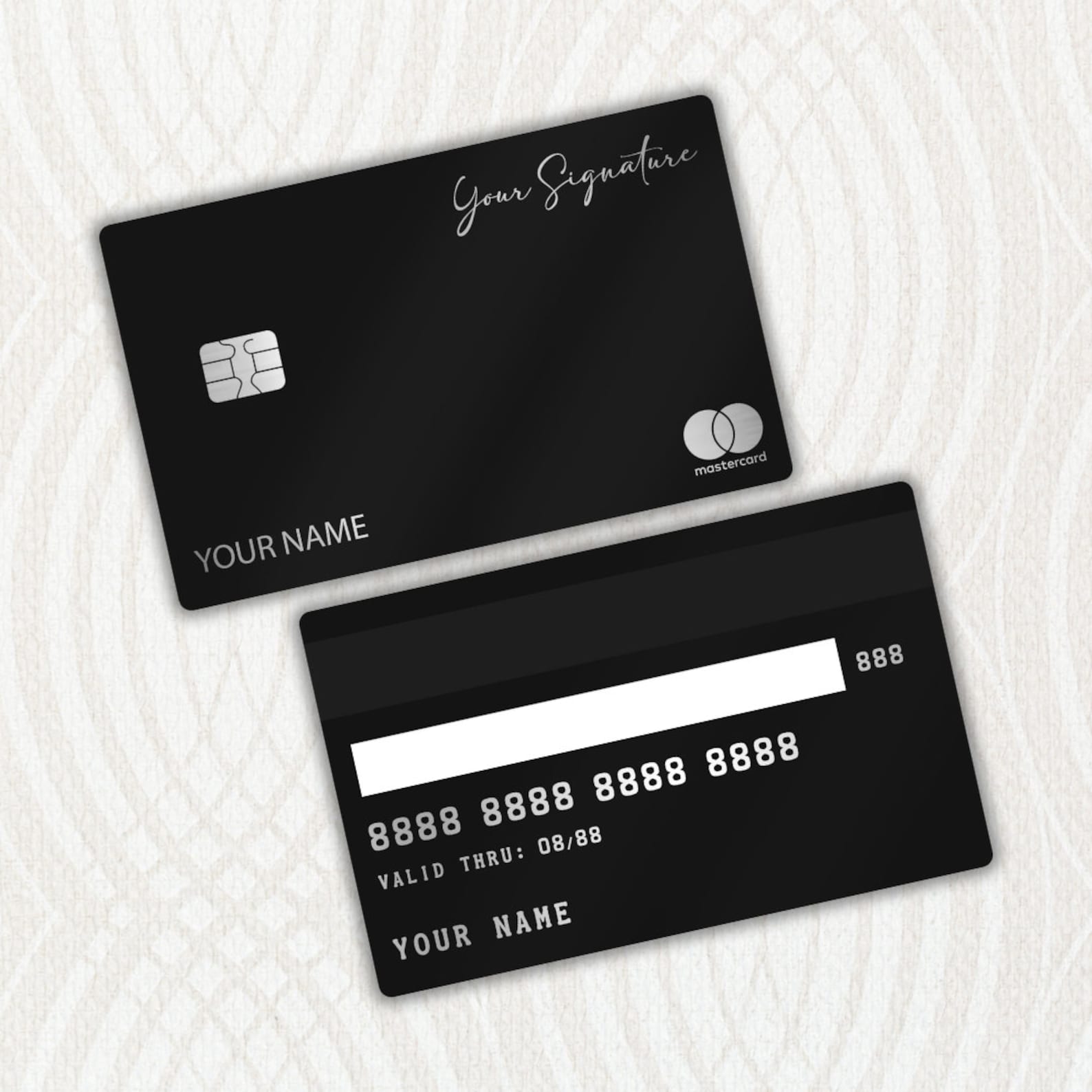 DIY Custom Signature Metal Credit Card - Etsy