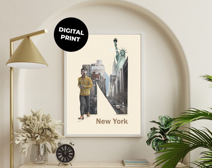 Cityscape Print, New York Poster, Gallery Wall Design, City Photos ...