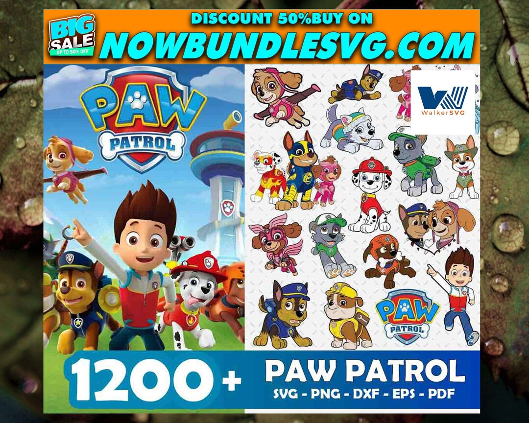 Hot Paw Patrol SVG Bundle 1200 Files Paw Patrol SVG for - Etsy