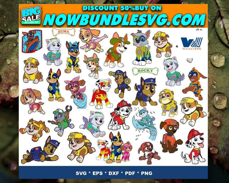 Hot Paw Patrol SVG Bundle 1200 Files Paw Patrol SVG for - Etsy