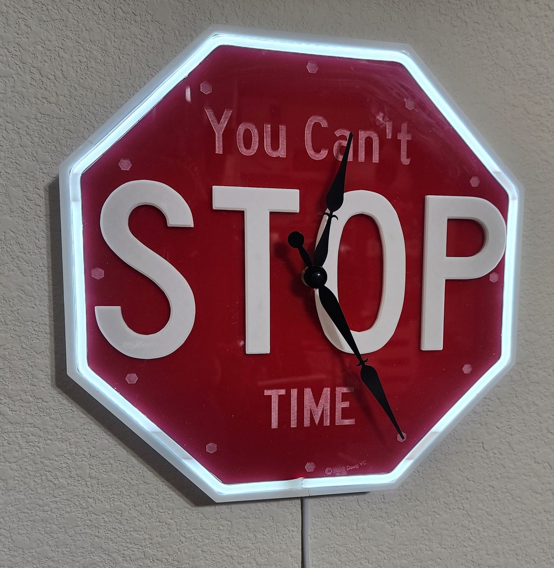 You Can't STOP Time LED Neon Clock - Etsy