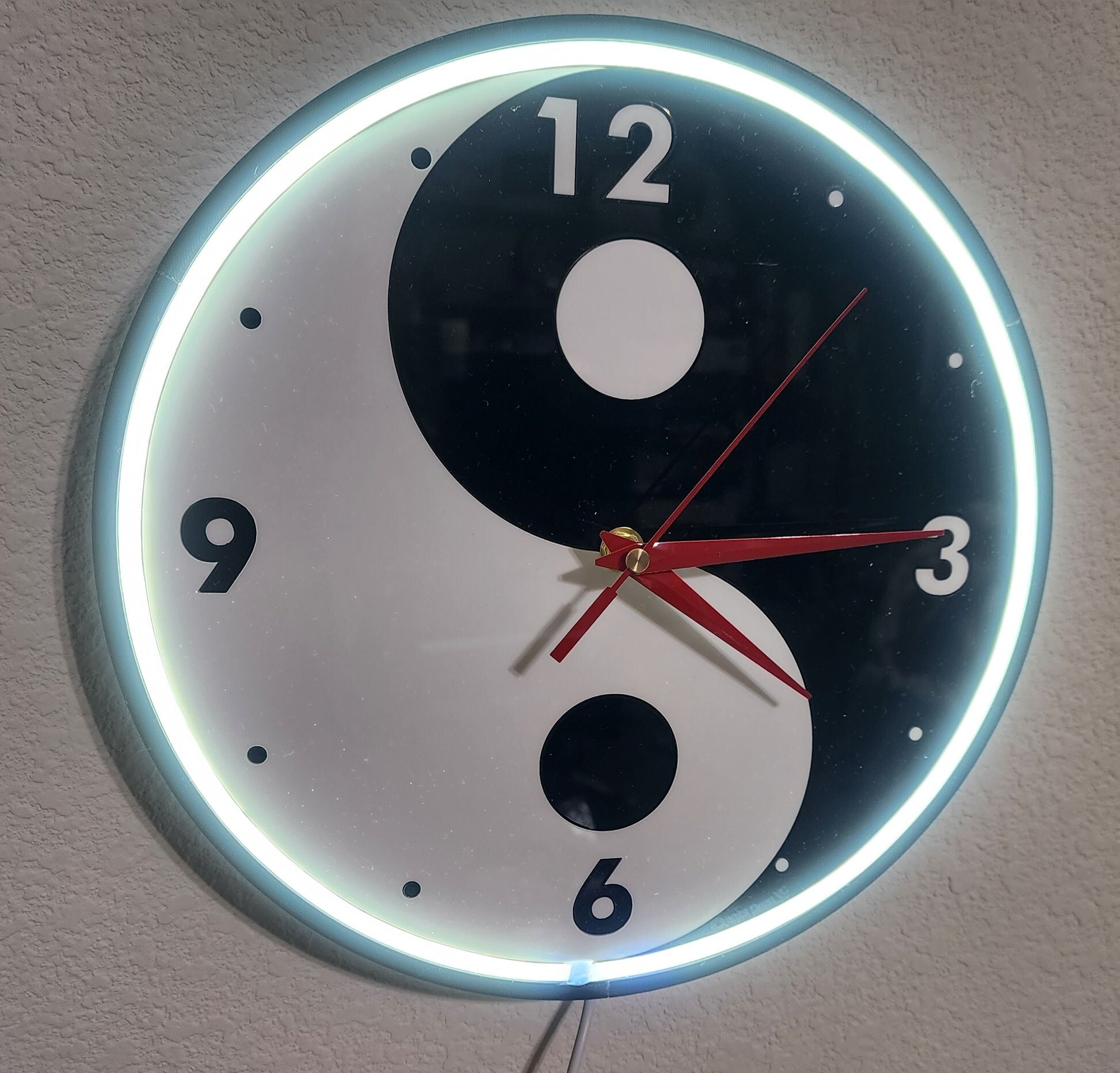 Yin-yang LED Neon Clock - Etsy
