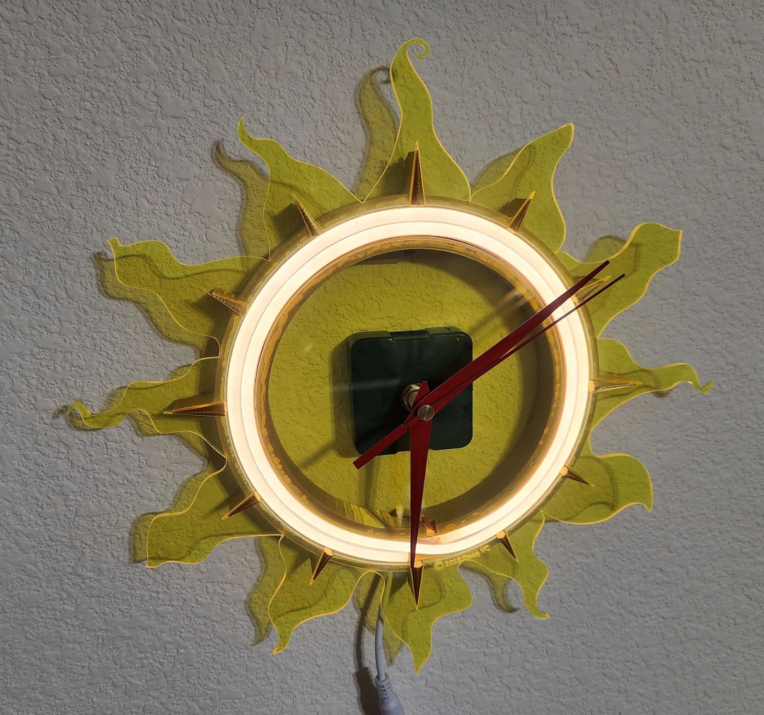 The Sun - LED Neon Clock - Etsy