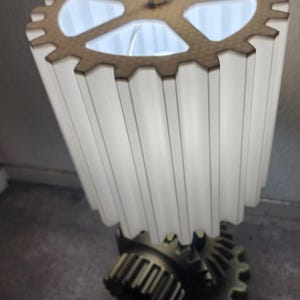Gear Head Lamp - Industrial Design 21" Table Lamp - Etsy