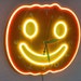 Pumpkin Face LED Neon Clock - Etsy