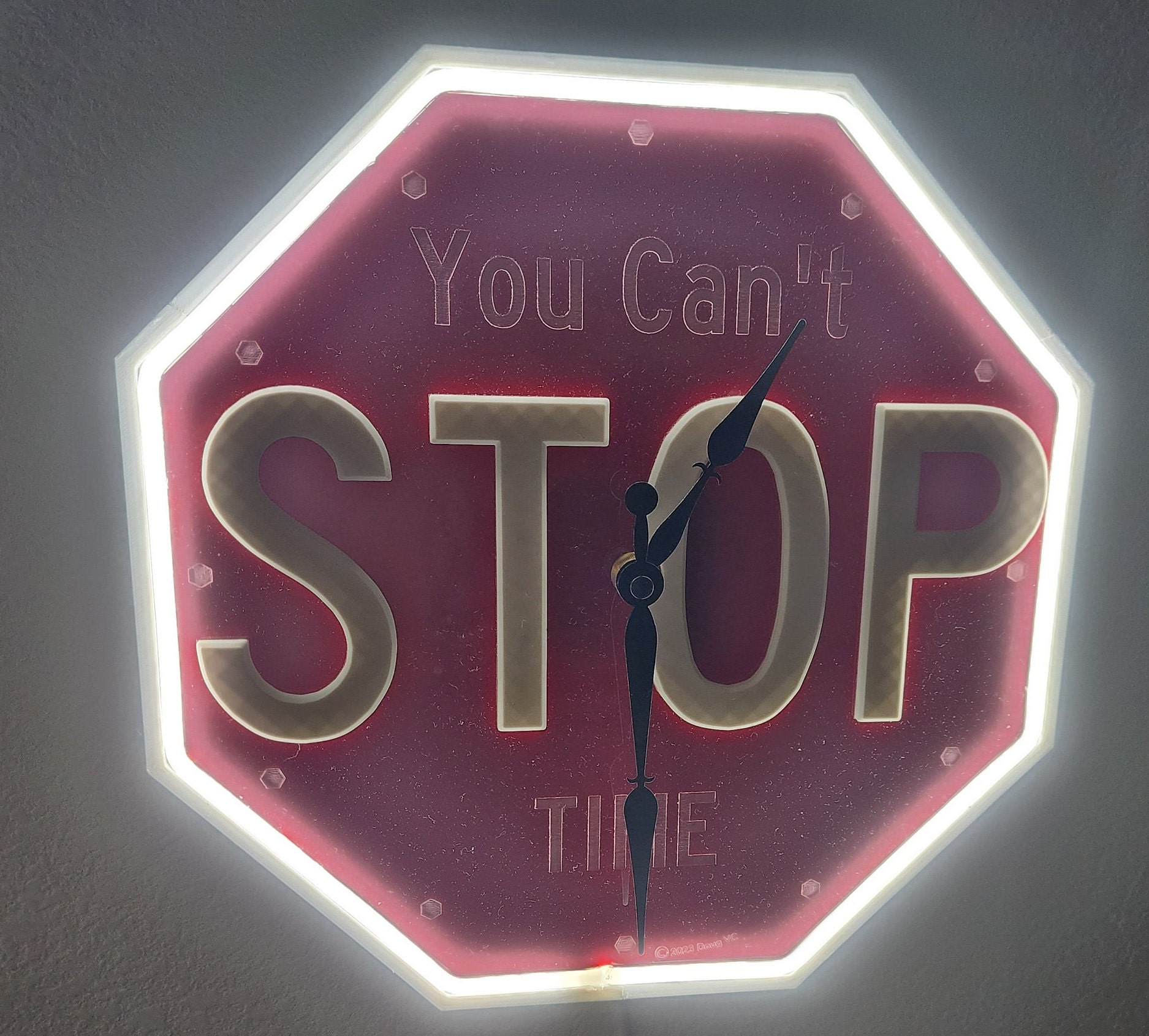 You Can't STOP Time LED Neon Clock - Etsy